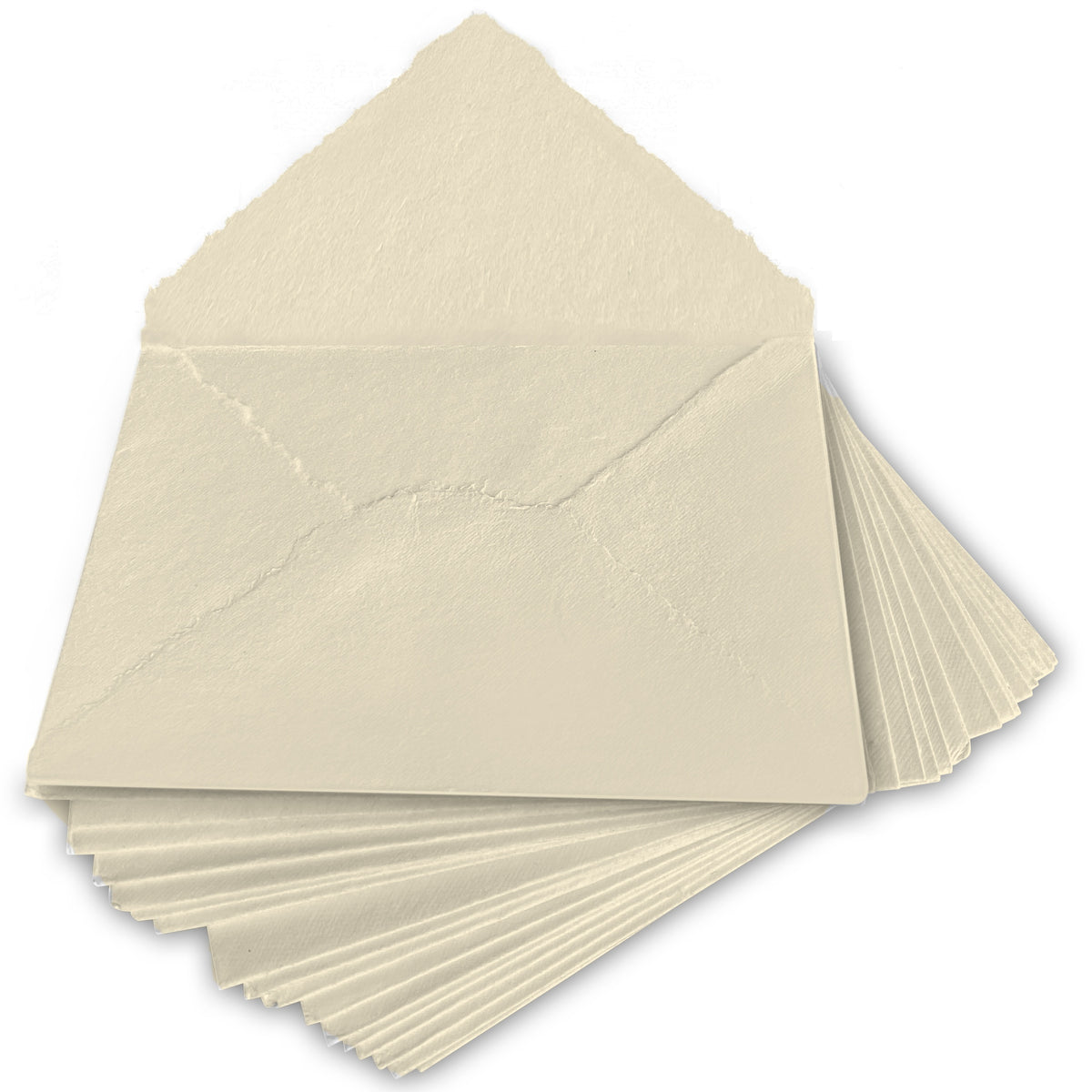 Handmade Ivory Deckle Edge Envelopes – 150 GSM, 3 Sizes | Wanderings
