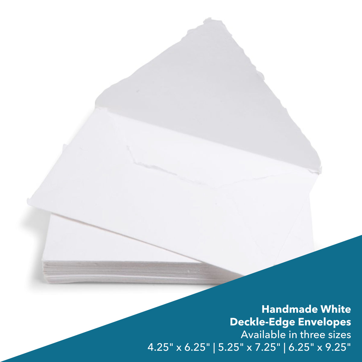 White Deckle Edge Envelopes - 150 GSM - 3 Sizes - 25 Pack – Wanderings