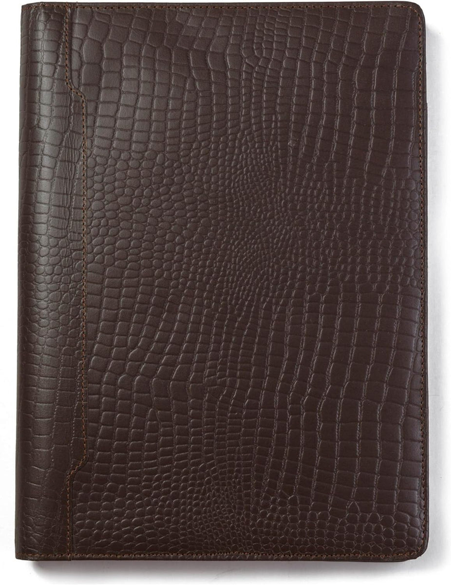 Alligator Brown Leather Padfolio – Wanderings